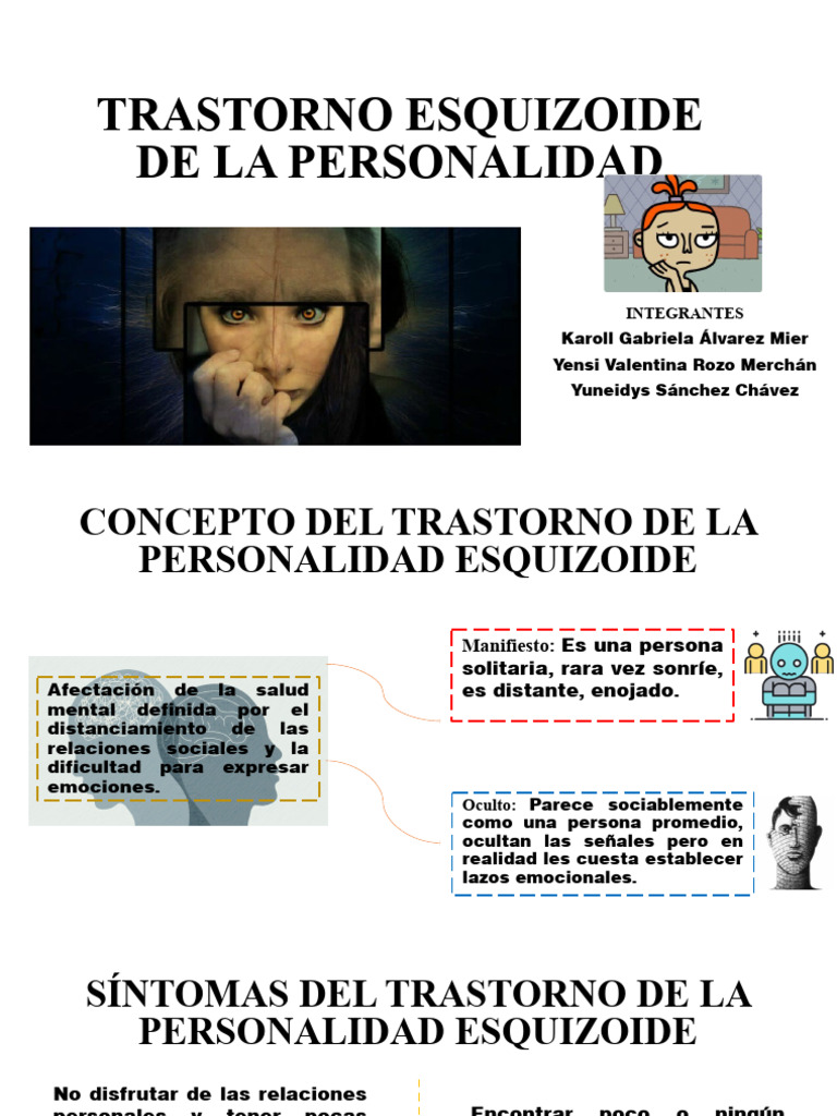 Diapositivas Trastorno de La Personalidad Esquizoide | PDF | Trastorno ...