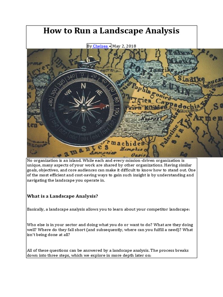 How To Run A Landscape Analysis | PDF | Goal | Cognition