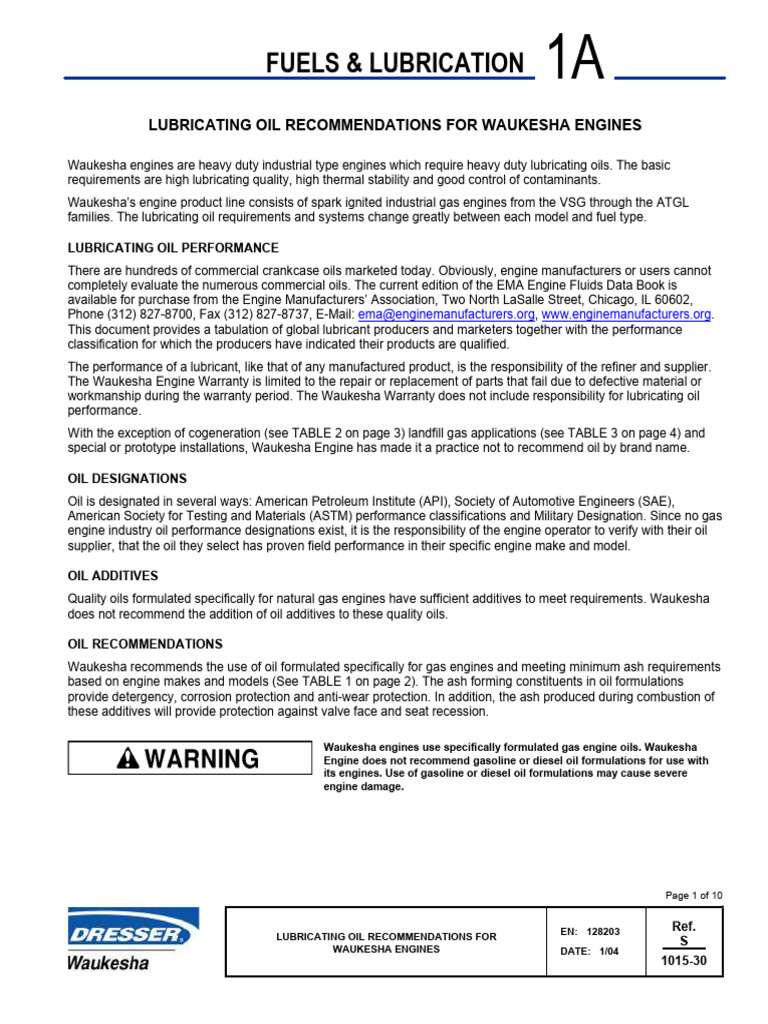 Fules & Lubrication S1015-30 - 104 | PDF | Motor Oil | Lubricant