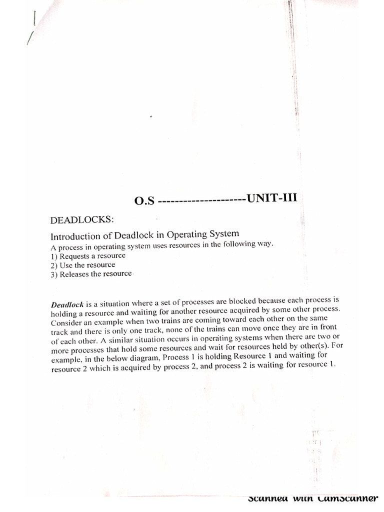 Operating System Unit 3 | PDF