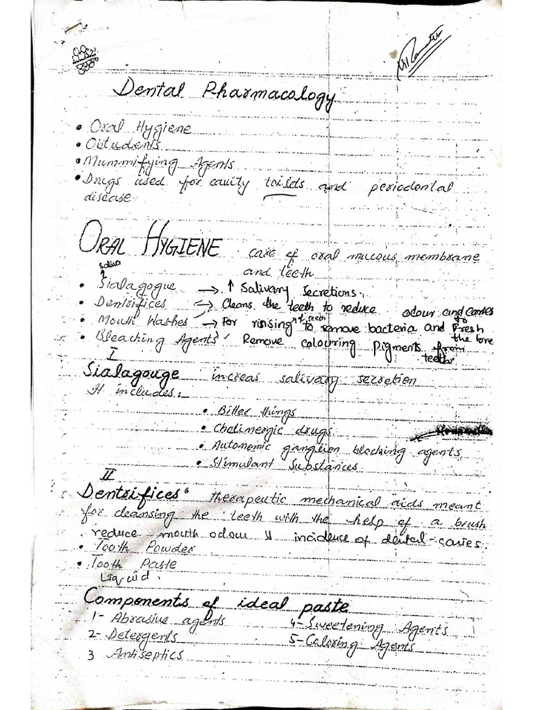 Dental Pharma Notes Compiled by Odontologia | PDF