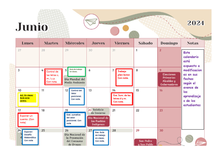 Calendario Julio | PDF