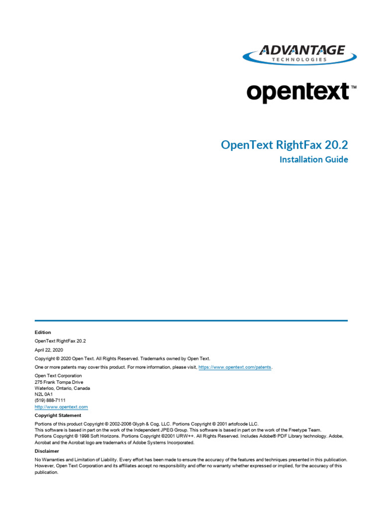 RightFax 20.2 Installation Guide | PDF | Microsoft Sql Server | Installation (Computer Programs)