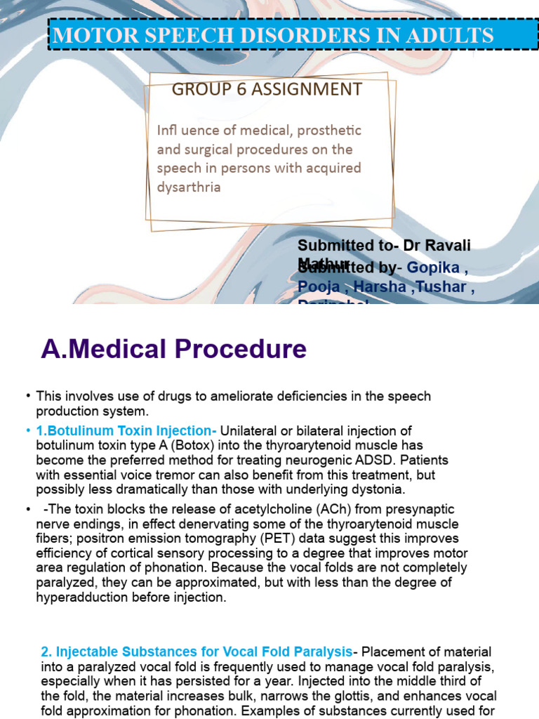 Msda Group 6 Assignment Pdf Dystonia Clinical Medicine 