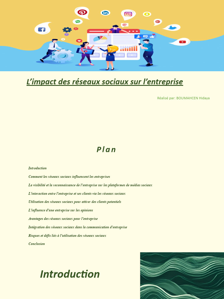 L Impact Des Réseaux Sociaux Sur L Entreprise | PDF | Réseaux sociaux | Études sur la culture ...