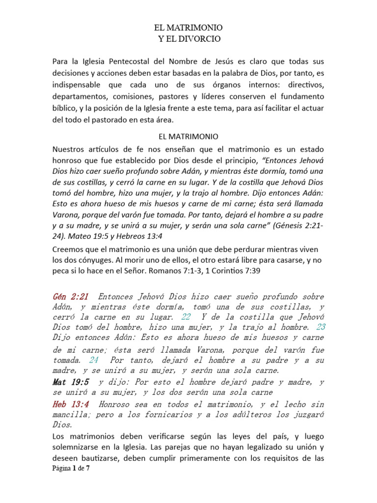El Matrimonio y El Divorcio | PDF | Divorcio | Matrimonio