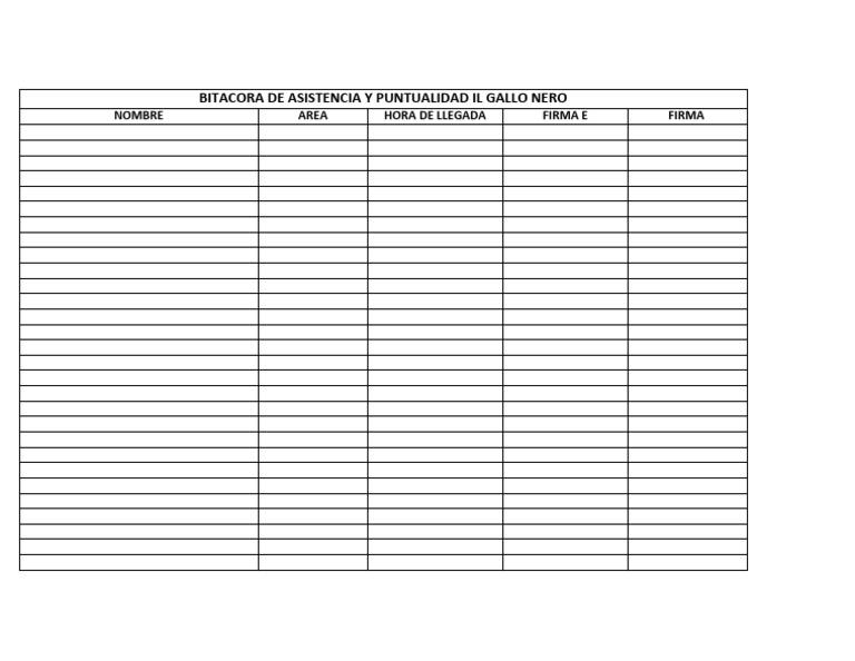 Bitacora de Llegada | PDF