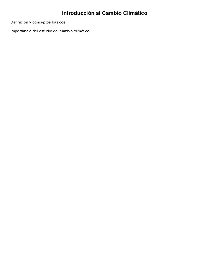 Guía Completa sobre Cambio Climático | PDF