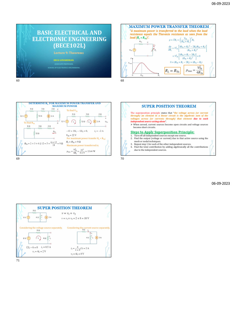 Engineering Theorems Explained | PDF | Electronic Circuits | Computer ...