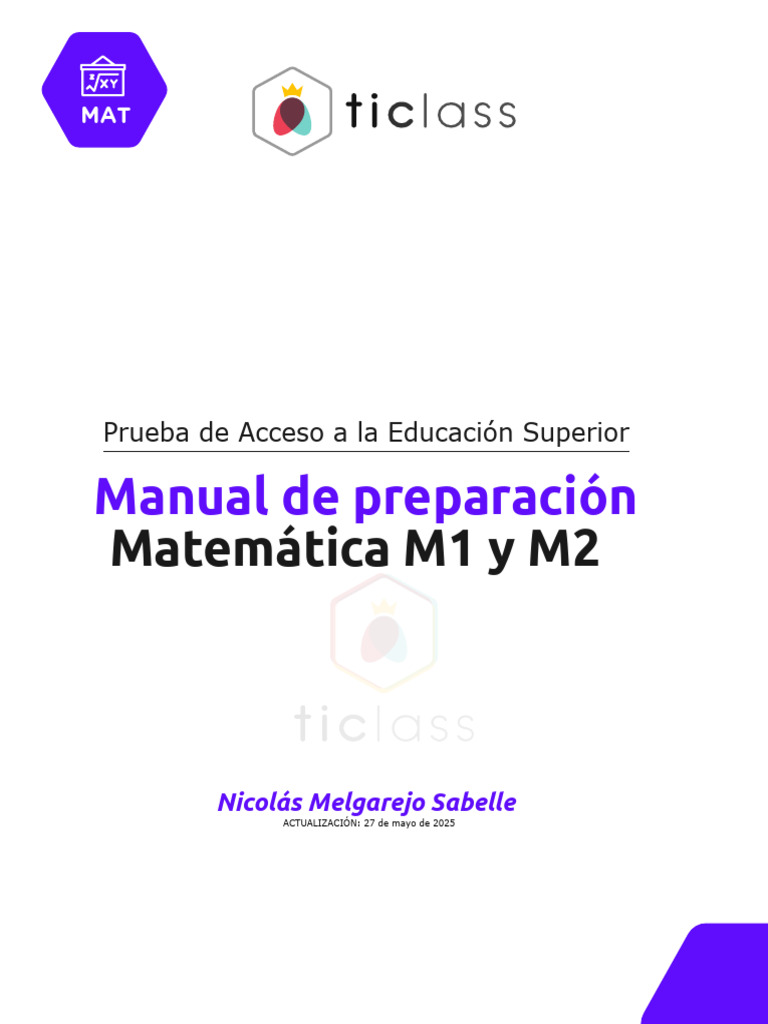Manual de Preparacion m1 y m2 1 | PDF | Ecuaciones | Exponenciación Manual de Preparacion m1 y m2 1 | PDF | Ecuaciones | Exponenciación