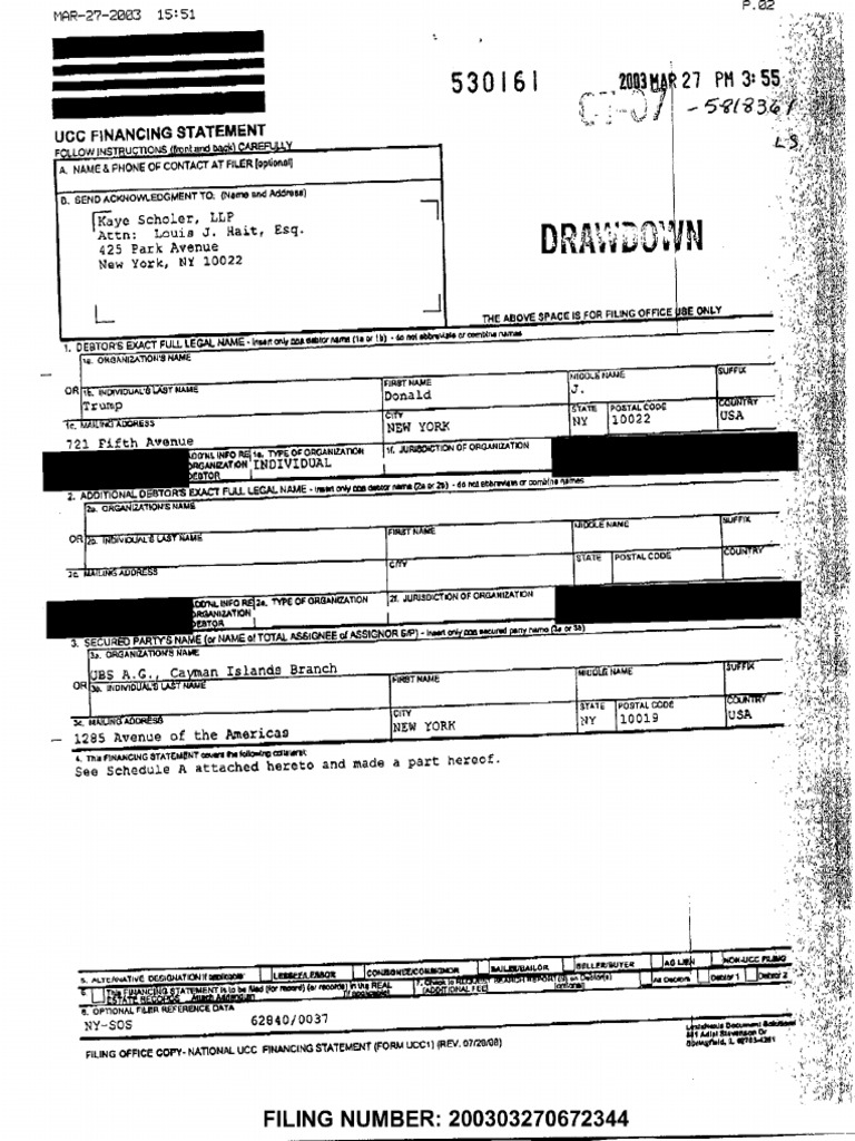 Redacted UCC 1 Filing | PDF