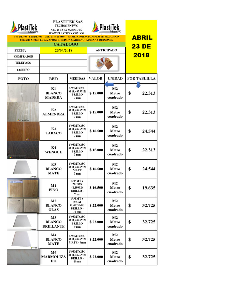 CATALOGO Techos PVC | PDF