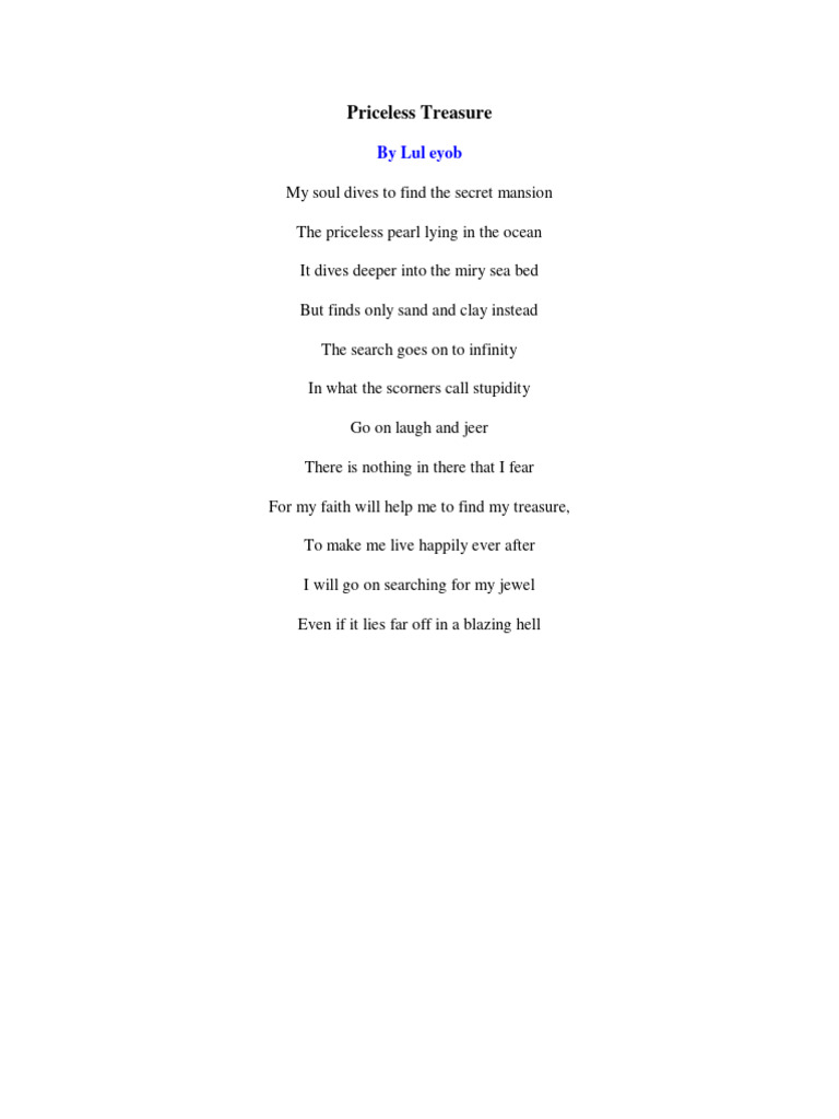 Priceless Treasure: by Lul Eyob | PDF