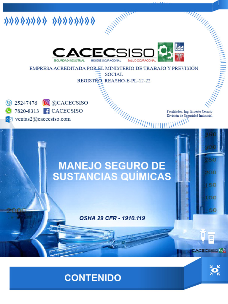 Manejo Seguro Con Sustancias Químicas General Neto 06052022 | PDF | Química