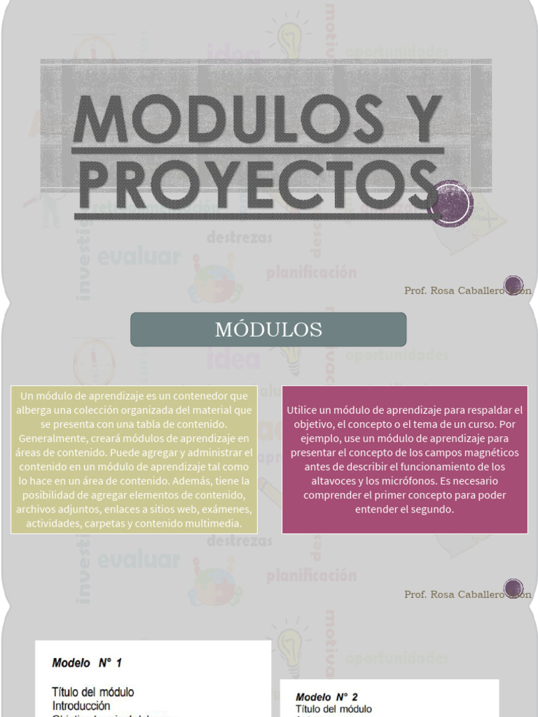Modulo y Proyecto | PDF | Aprendizaje | Evaluación