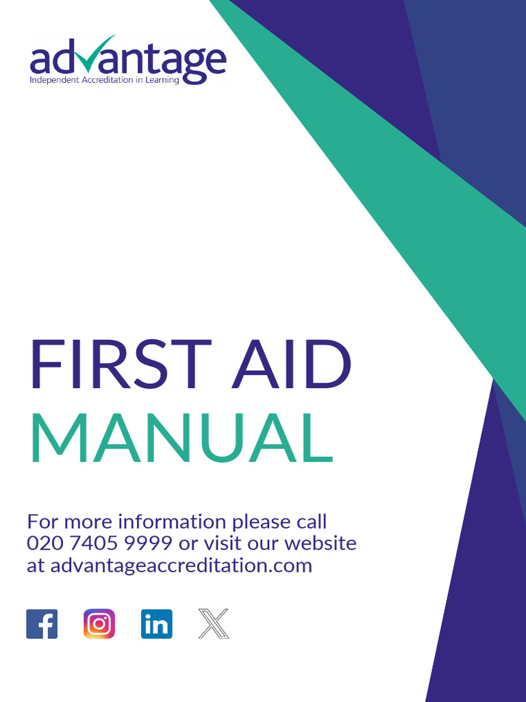 Advantage First Aid Manual Mar24 | PDF | Cardiopulmonary Resuscitation ...
