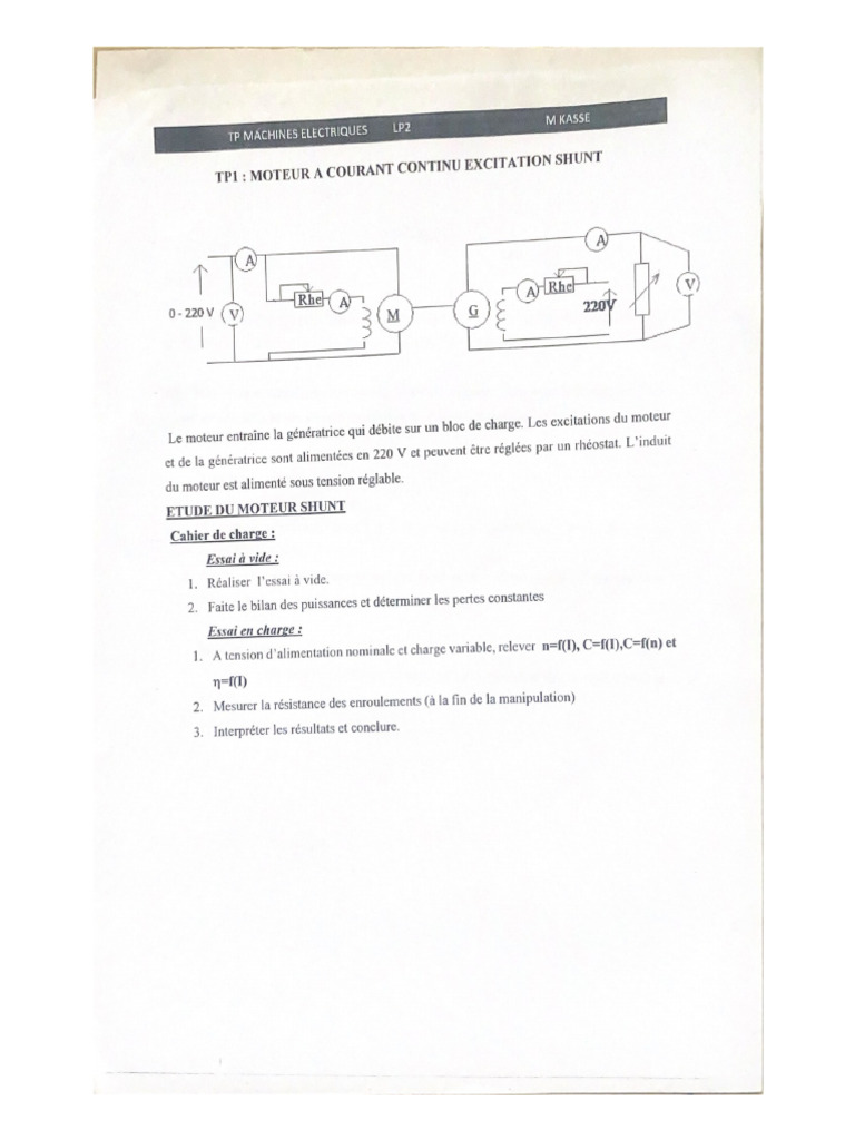TP Machines Electriques | PDF