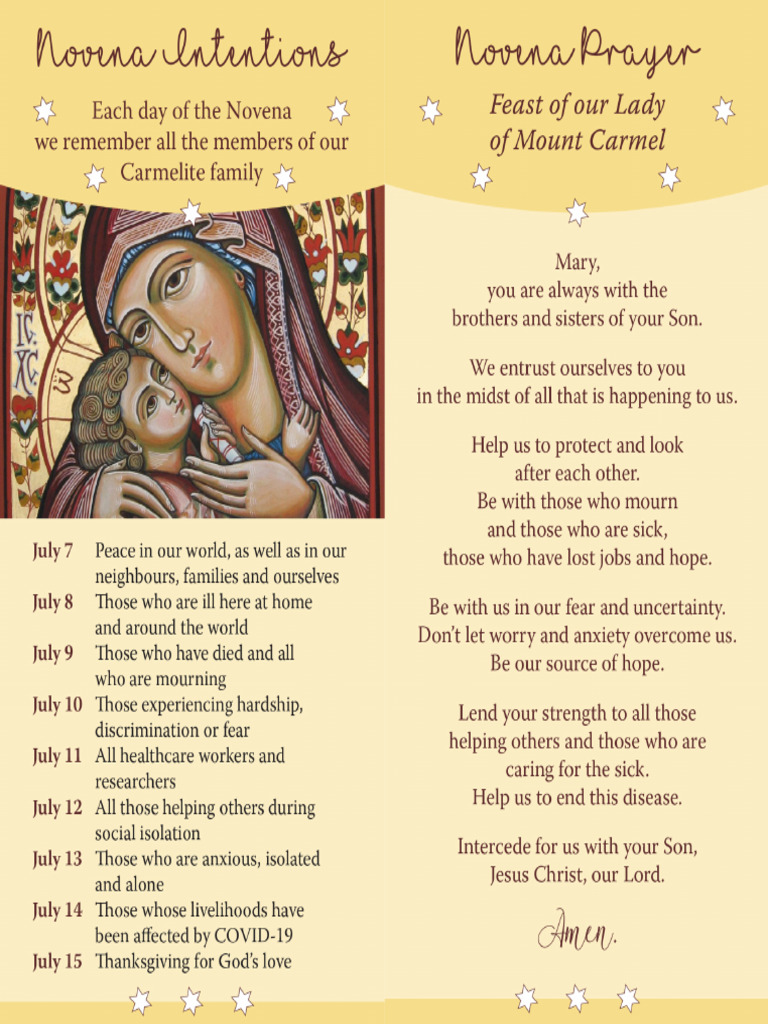 2020 Novena Card English | PDF
