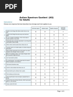 AQ Scoring Key | PDF | Autism | Behavioural Sciences