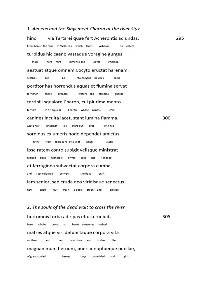 Aeneid 6 - Interlinear | PDF | Aeneid | Greek Underworld