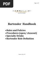 Bar Operations Handbook | PDF | Hygiene | Food Safety