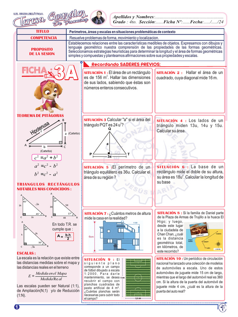 Ficha 3A Forma | PDF | Triángulo | Geometría