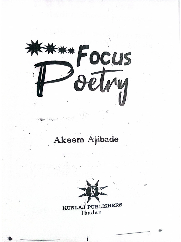 Focus Poetry | PDF