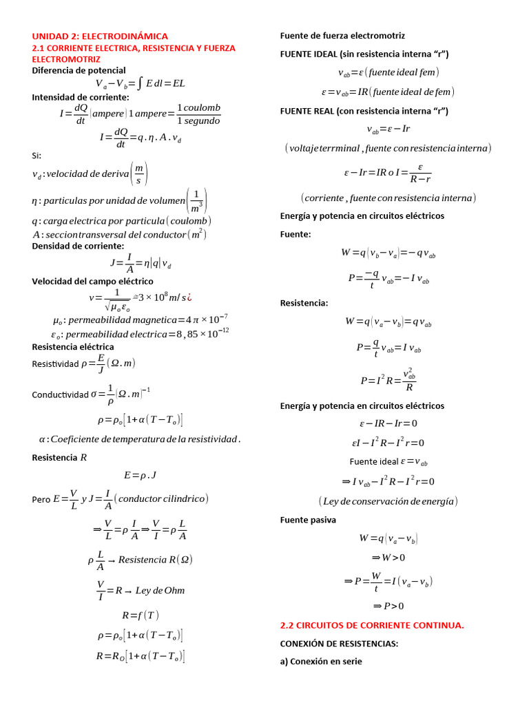 Electrocinética y Circuitos R-C | PDF | Resistencia Eléctrica y Conductancia | Fenomeno fisico
