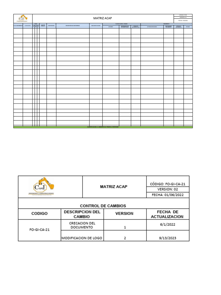 F078 Matriz Acap | PDF