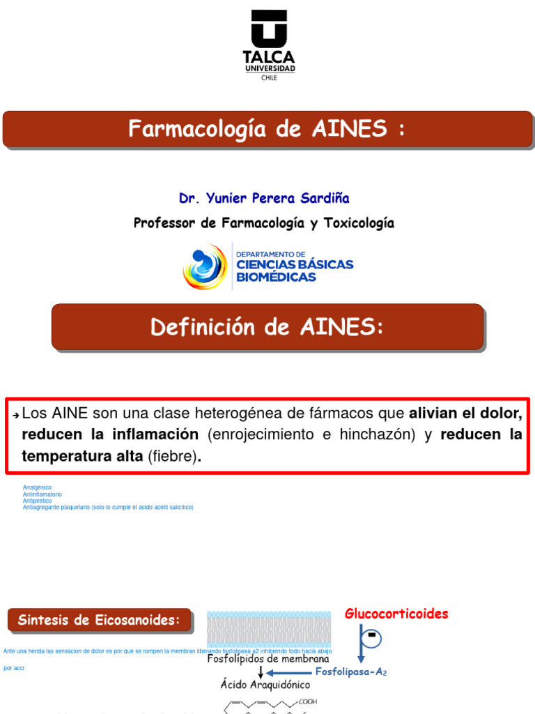 Farmacología AINES | PDF | Droga anti-inflamatoria libre de esteroides ...