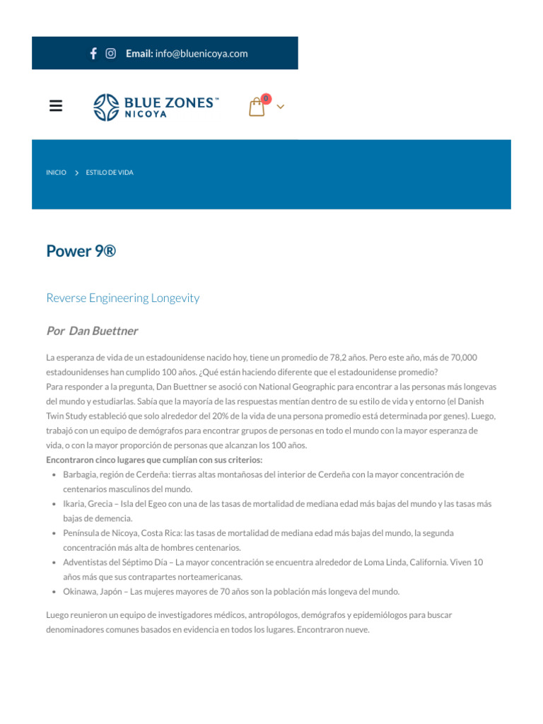 Blue Zones Nicoya | PDF | Estilo de vida