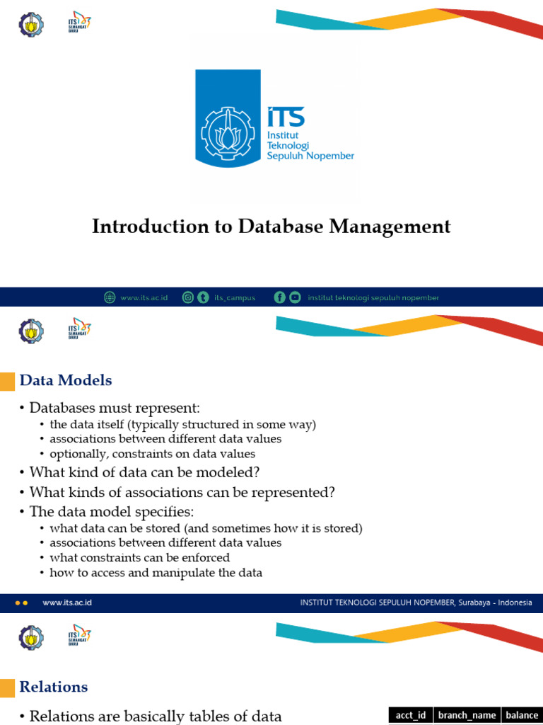 02 Introduction To Database Management Systems - 2023-4 | PDF | Relational Model | Databases