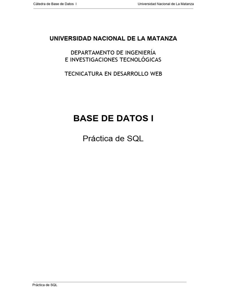 Practica-SQL | PDF | Bases de datos | SQL