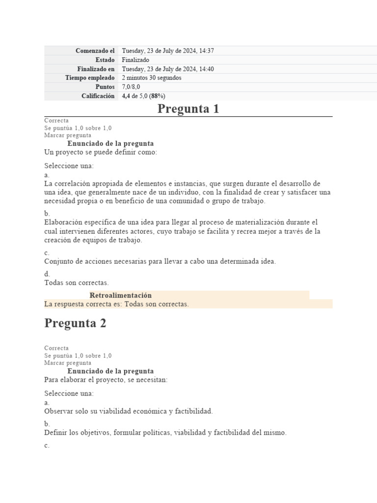 Parcial 1 Formulacion y Evaluacion de Proyectos | PDF | Análisis FODA | Business