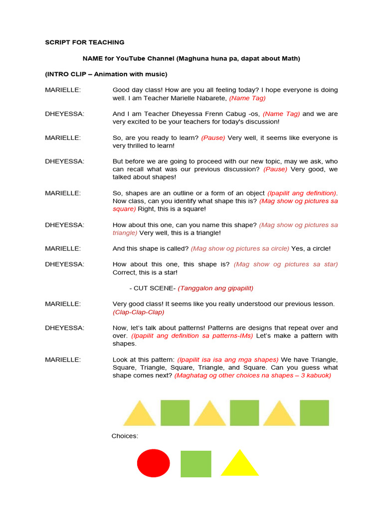 Script Shapes and Patterns | PDF