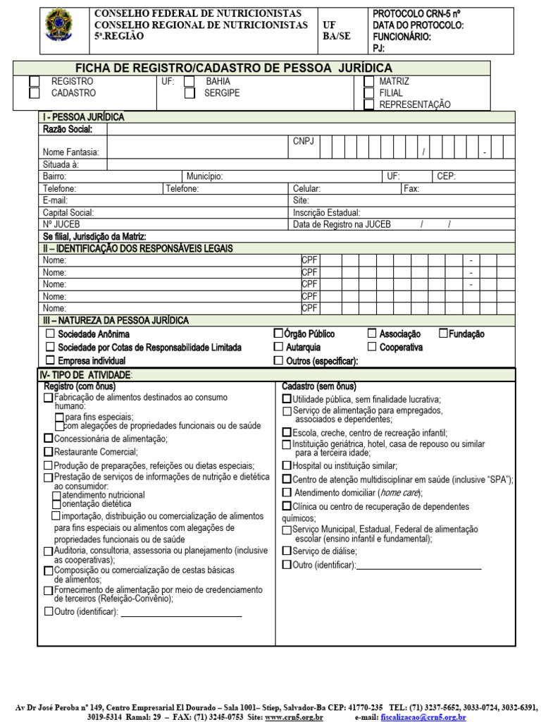 Formulário de Requerimento de REGISTRO CADASTRO 3 1 | PDF | Direito