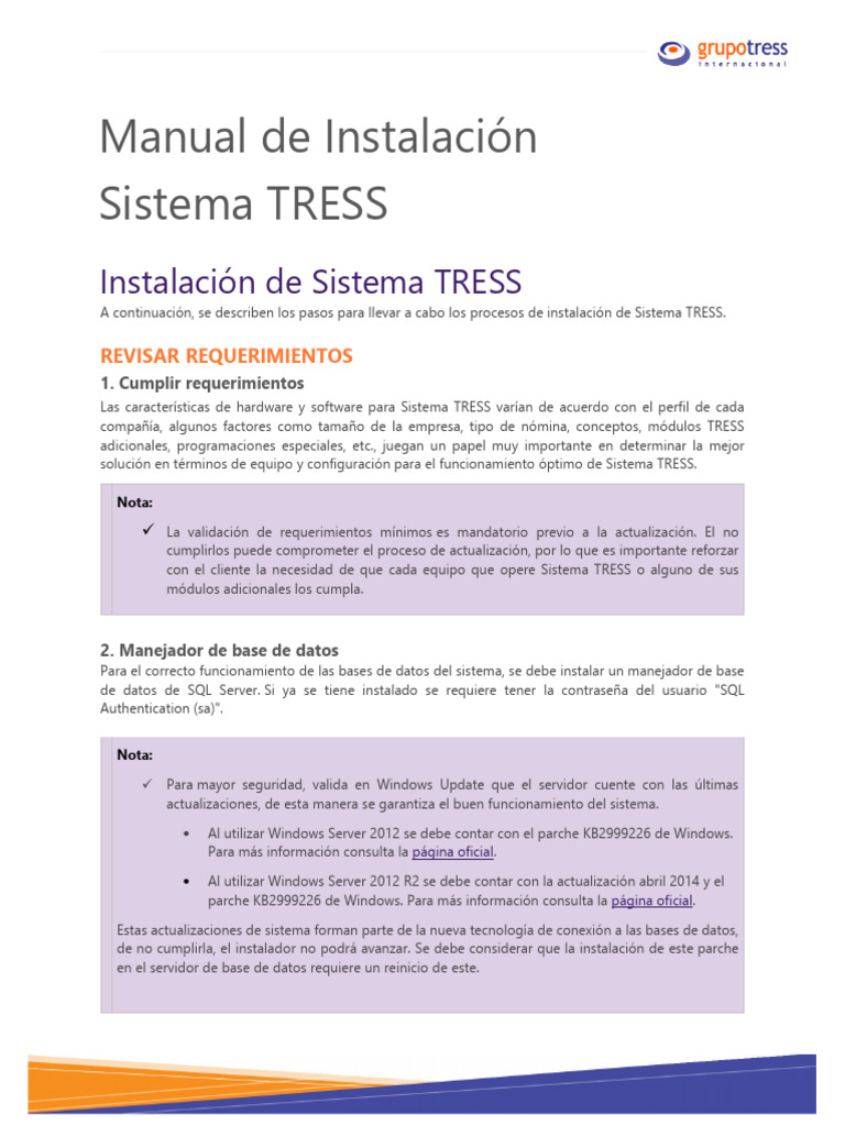 Manual de Instalacion | PDF | Servidor (Computación) | Servidor SQL de Microsoft