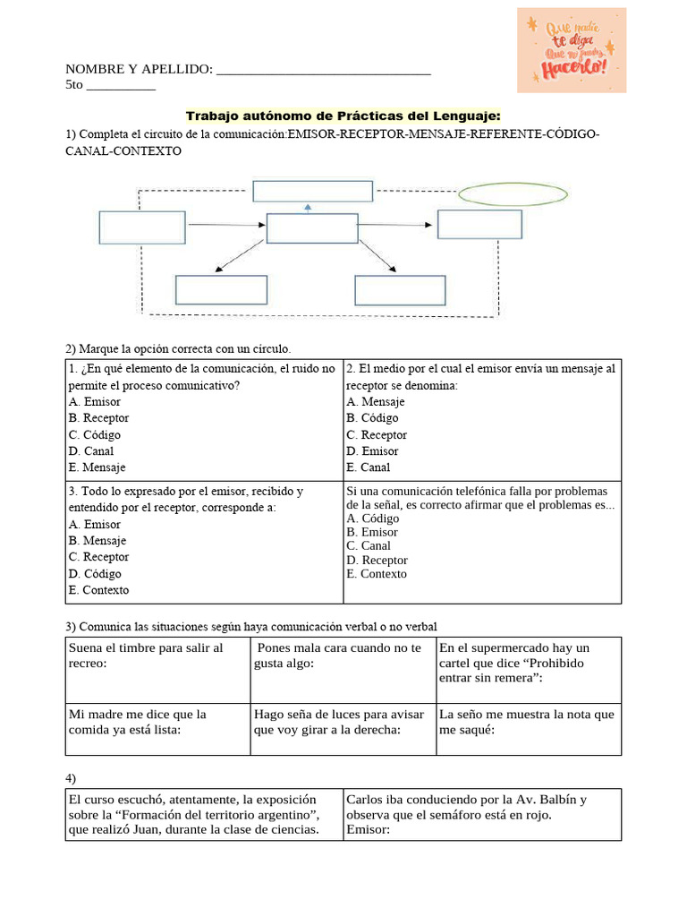 Prueba PL Mayo | PDF | Comunicación