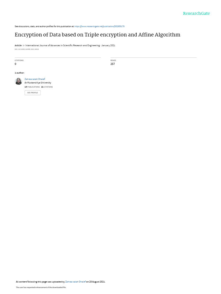 Ijasre 34010 | PDF | Encryption | Key (Cryptography)