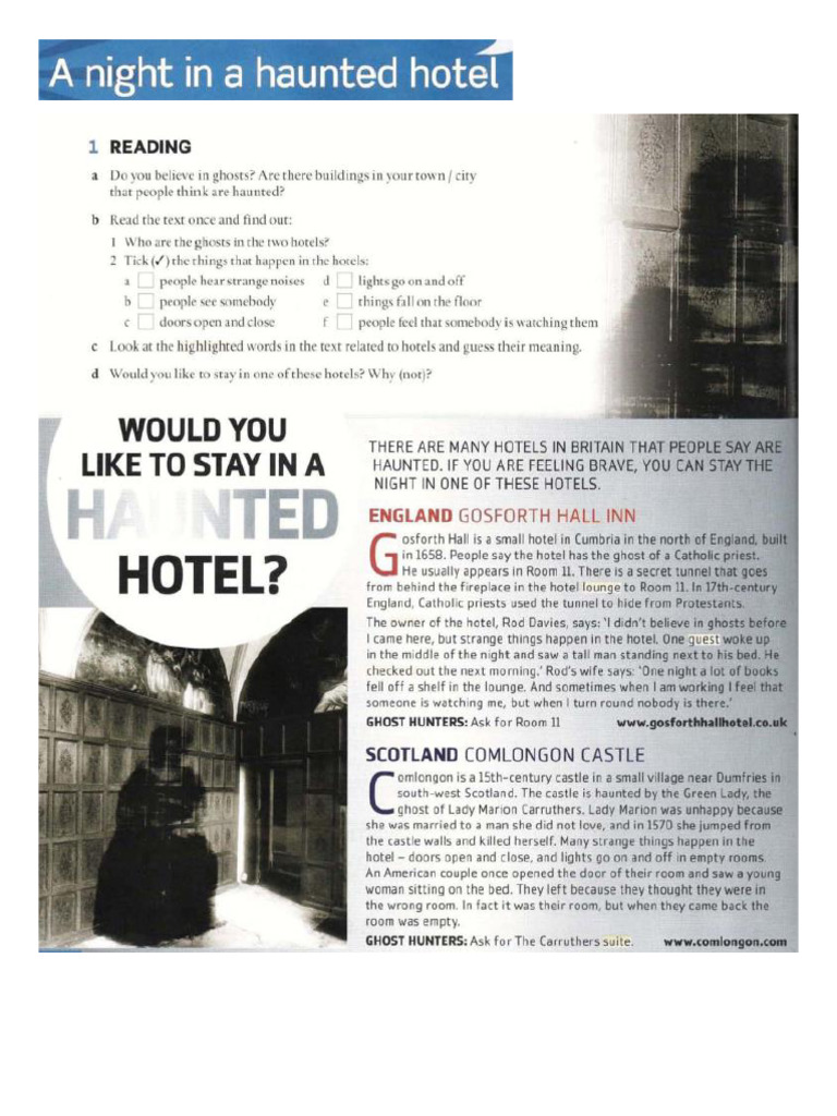 A Night in A Haunted Hotel | PDF
