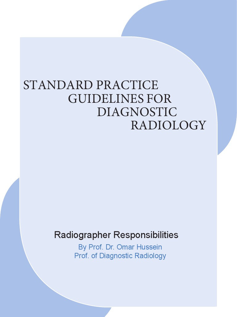 Standard Practice Guidelines Radiographers | PDF | Ct Scan | Magnetic ...