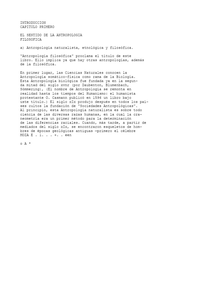 Michael Landmann-Capítulos 1 y 2-Antropología Prefilosófica | PDF ...