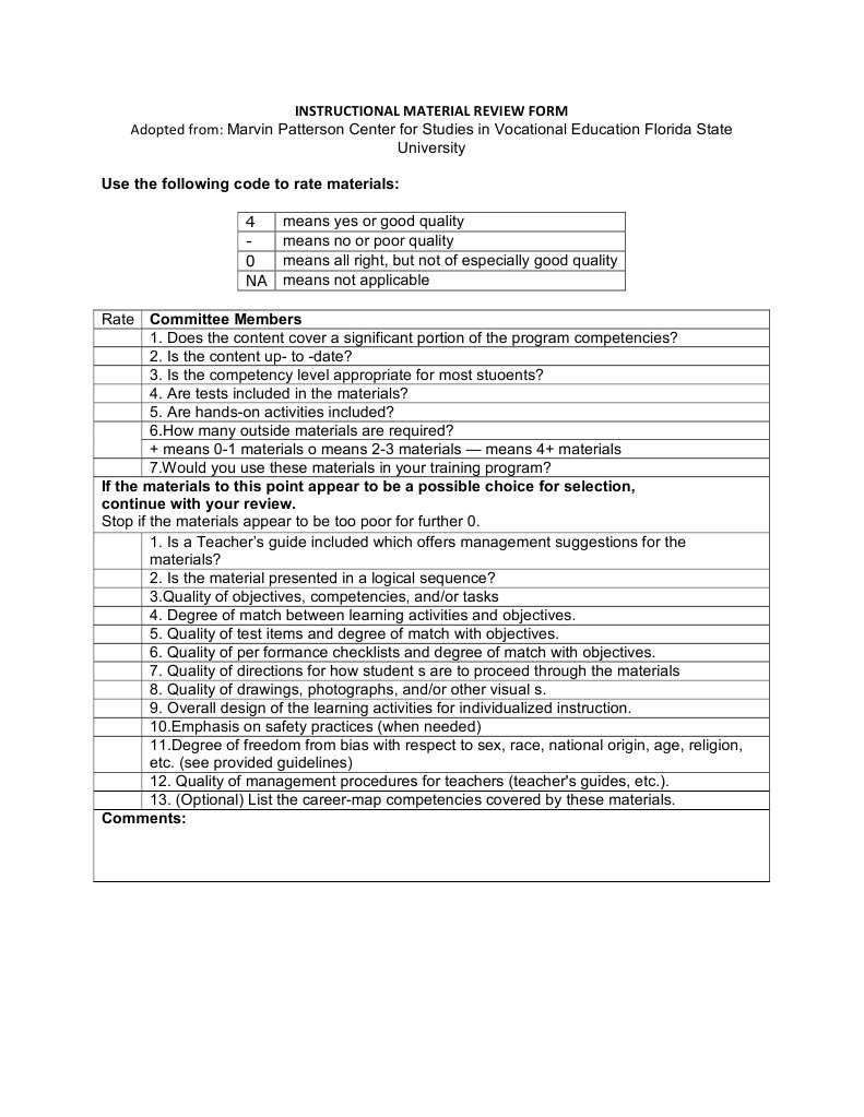 Review of Instructional Materials | PDF | Career & Growth