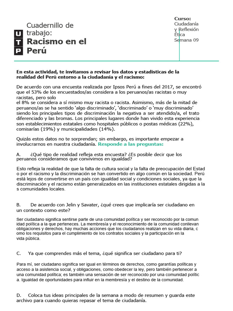 Actividad | PDF | Racismo | Discriminación y relaciones raciales