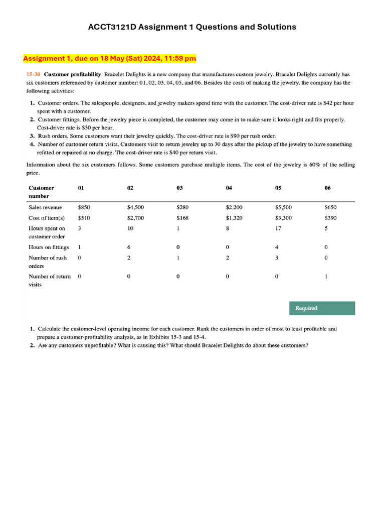 Assignment 1 Solutions | PDF