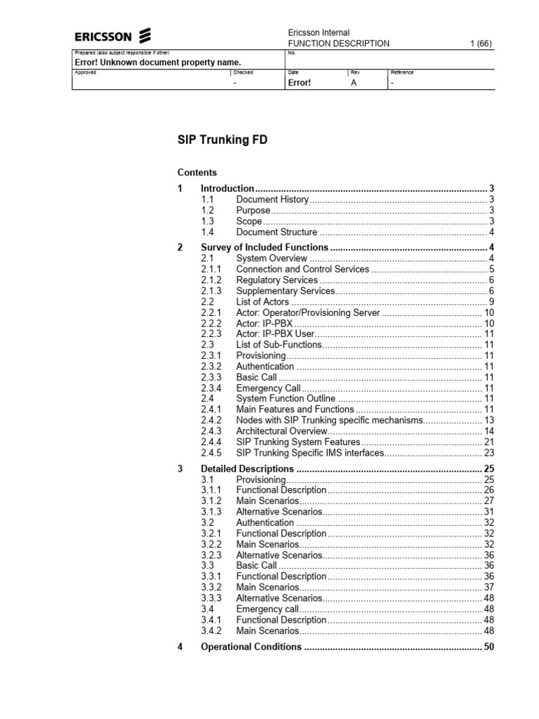 SIP Trunking Functional Description Rev A | PDF | Ip Multimedia ...