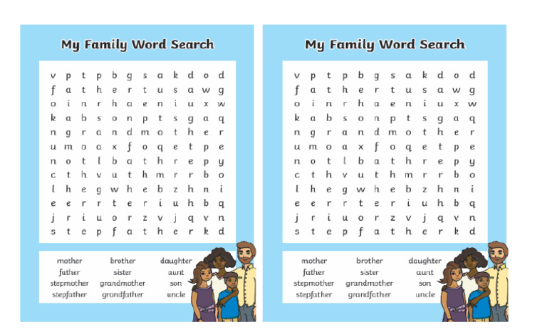 Sopa de Letras Family | PDF