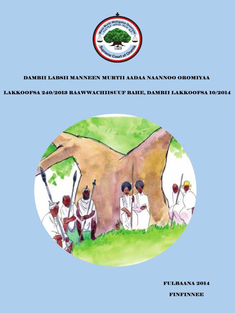 Dambii Manneen Murtii Aadaa Oromiyaa | PDF | Justice | Crime & Violence