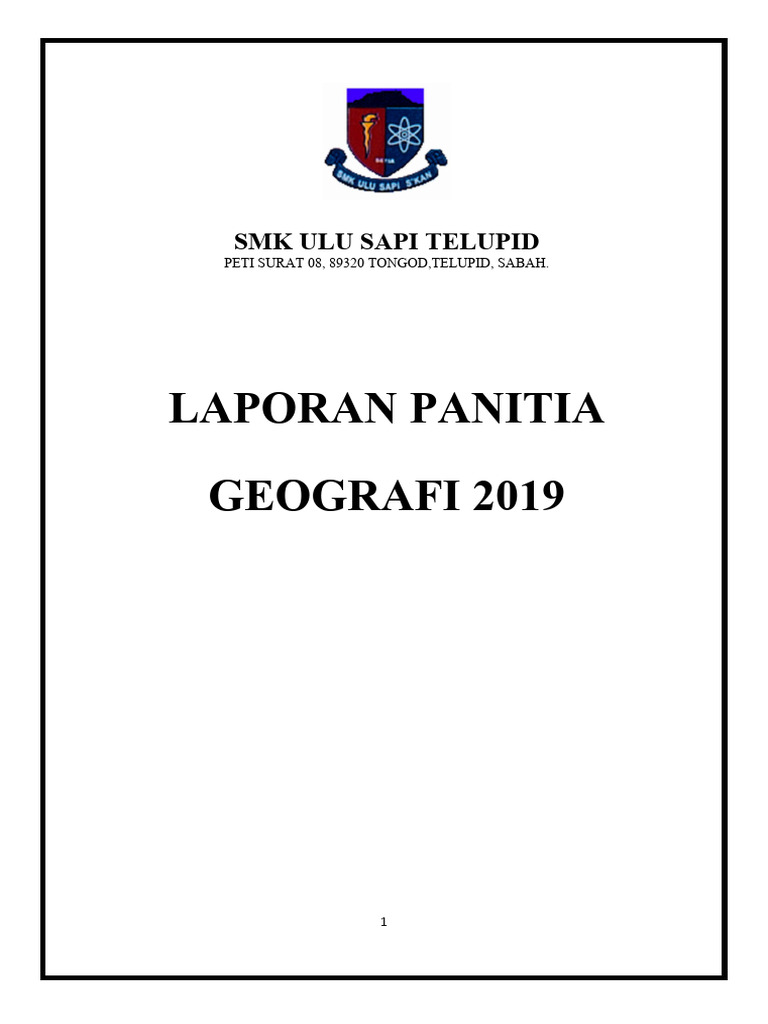 Laporan Tahunan Panitia Geografi 2019 | PDF