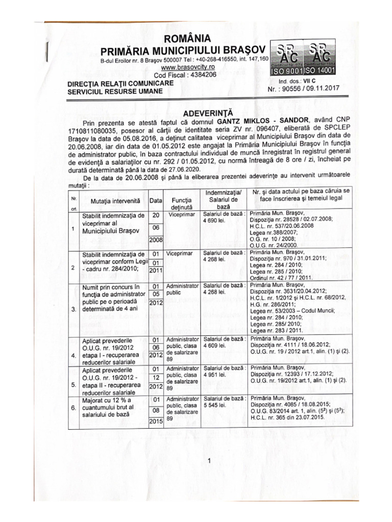 Adeverinta 2 | PDF